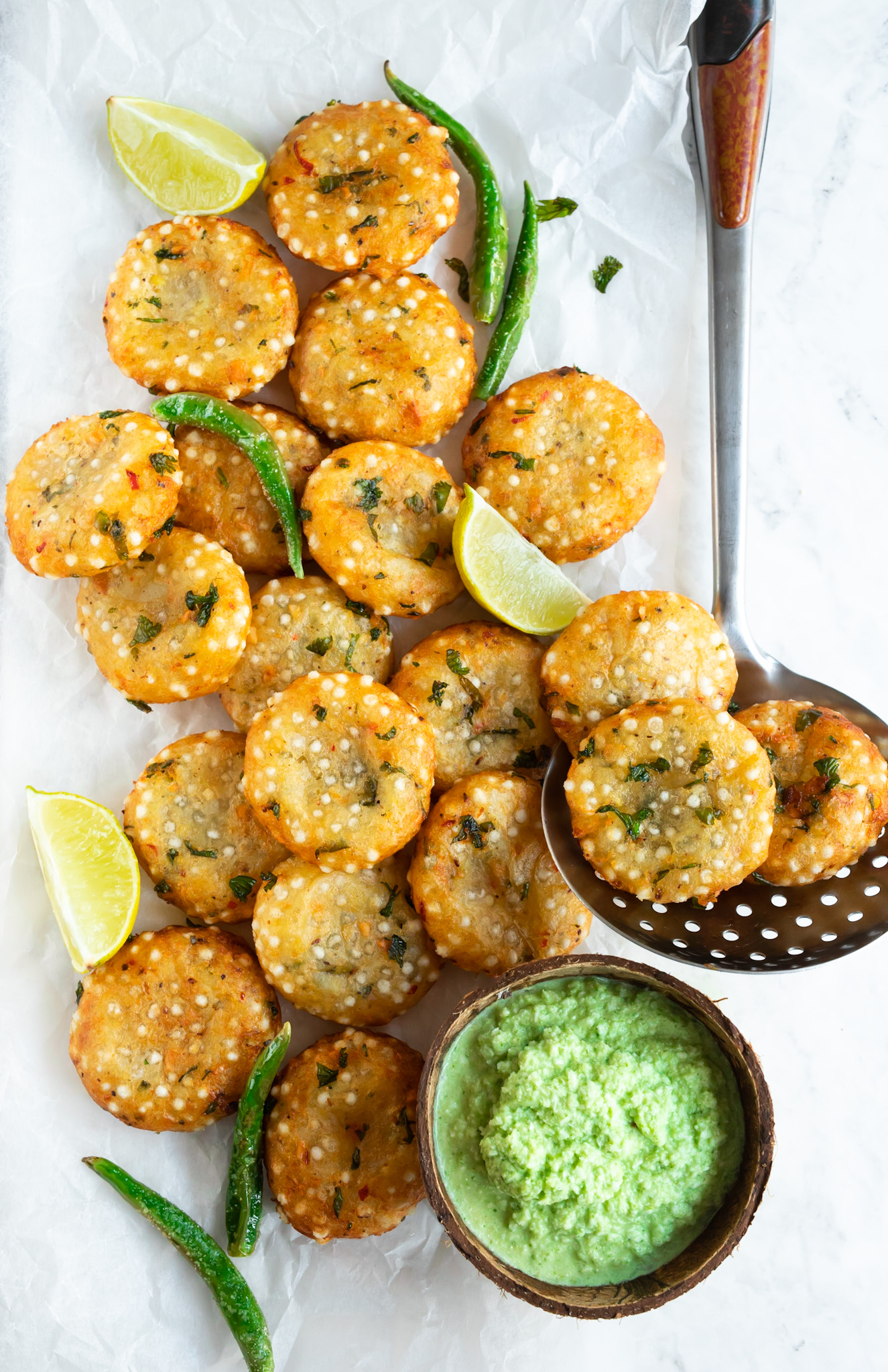 Sabudana Vada (Tapioca Pearl Fritters) - Sanjana Feasts - Sharing Plates