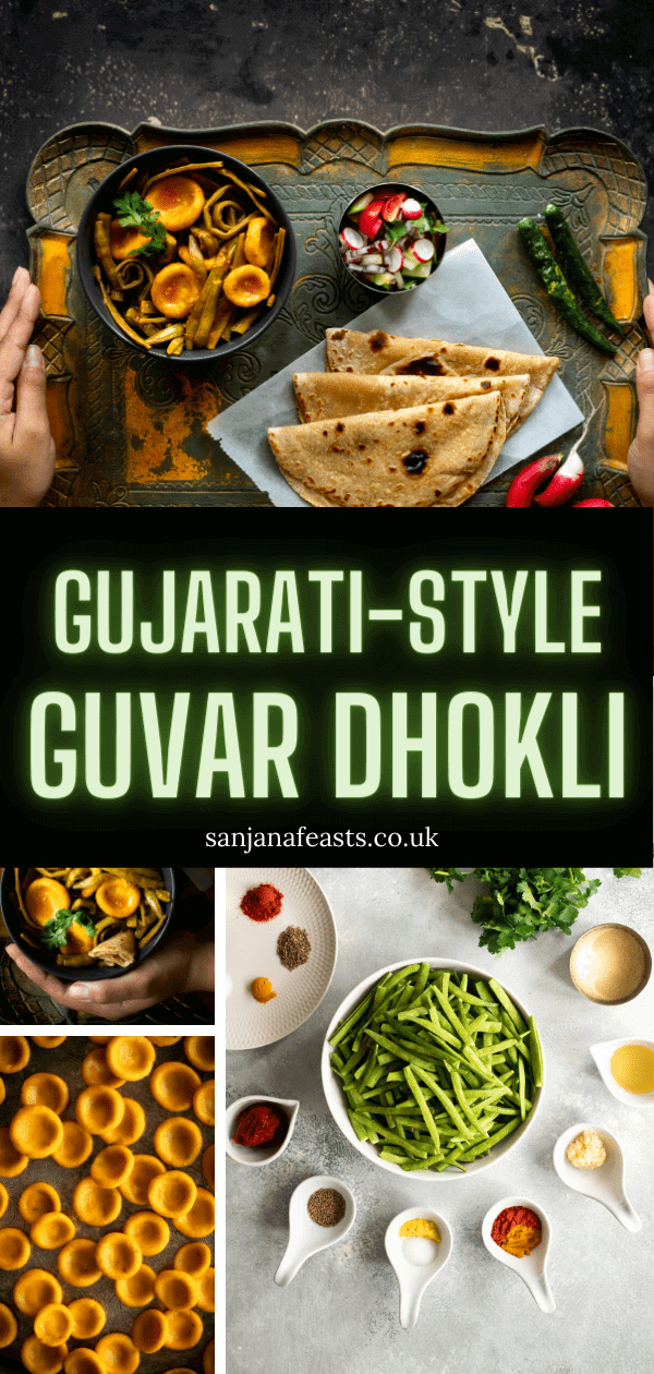 Guvar Dhokli nu Shaak - Sanjana.Feasts - Indian Curry Recipes