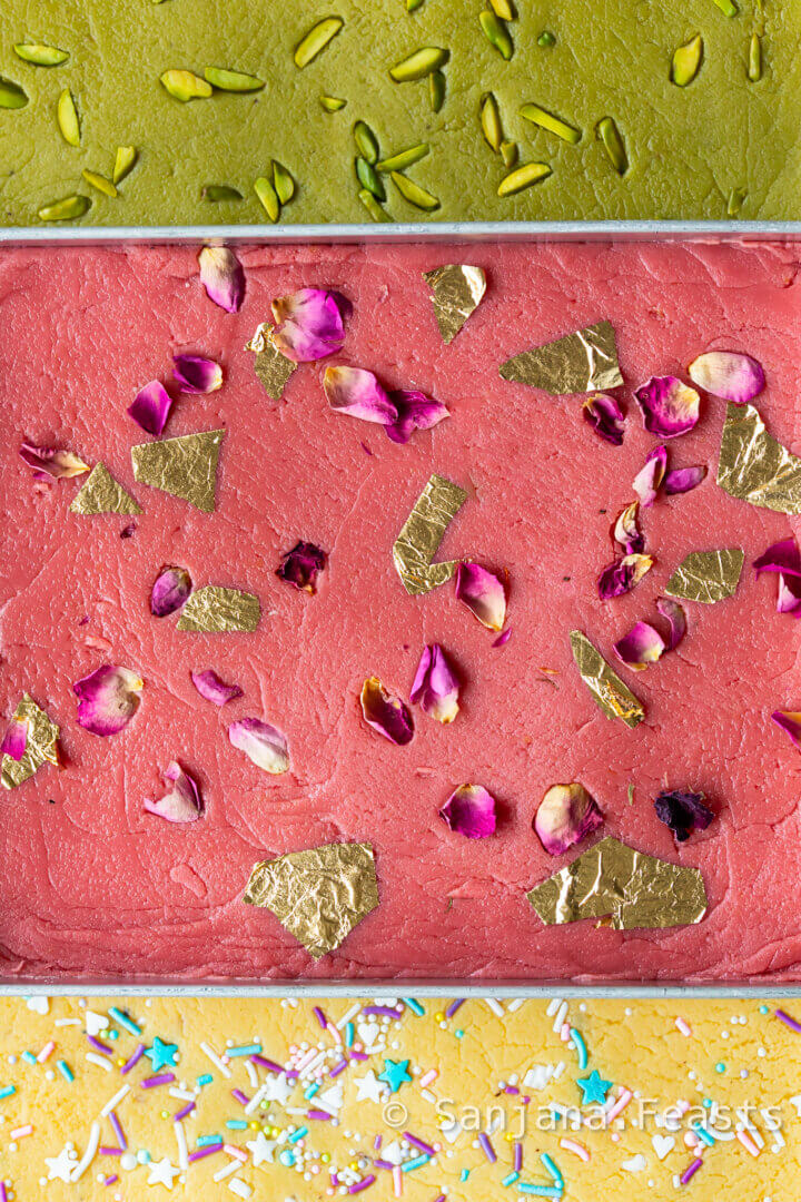 Strawberry Barfi Recipe 2 Ingredients Indian Sweets Sanjana Feasts
